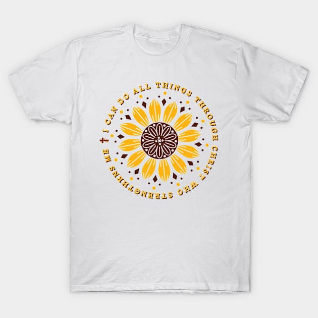Empowered by Faith! - Philippians 4 13 - T-Shirt | TeePublic