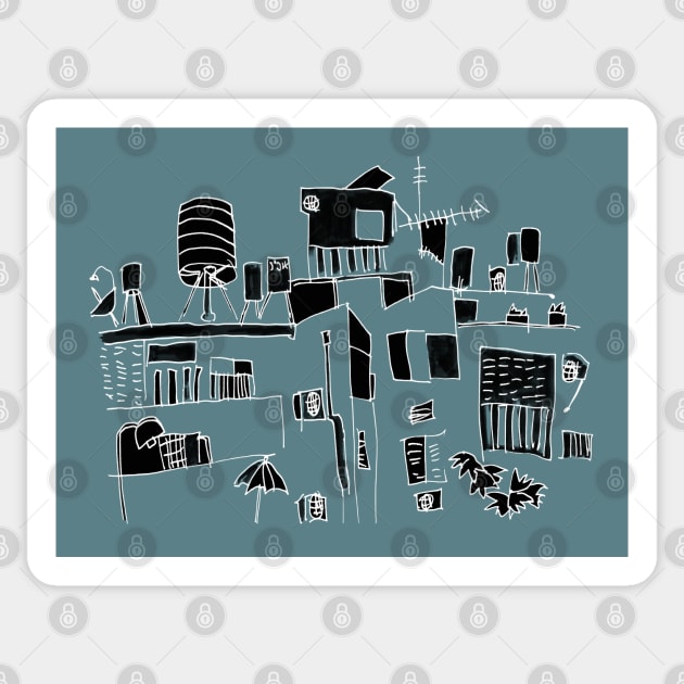 Urban Israel, Tel Aviv Architecture - Tel Aviv Architecture - Sticker ...