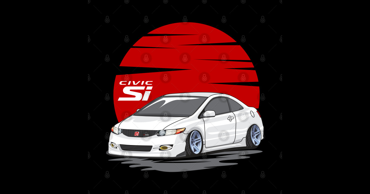 Honda Civic Si (White) - Civic - Sticker | TeePublic
