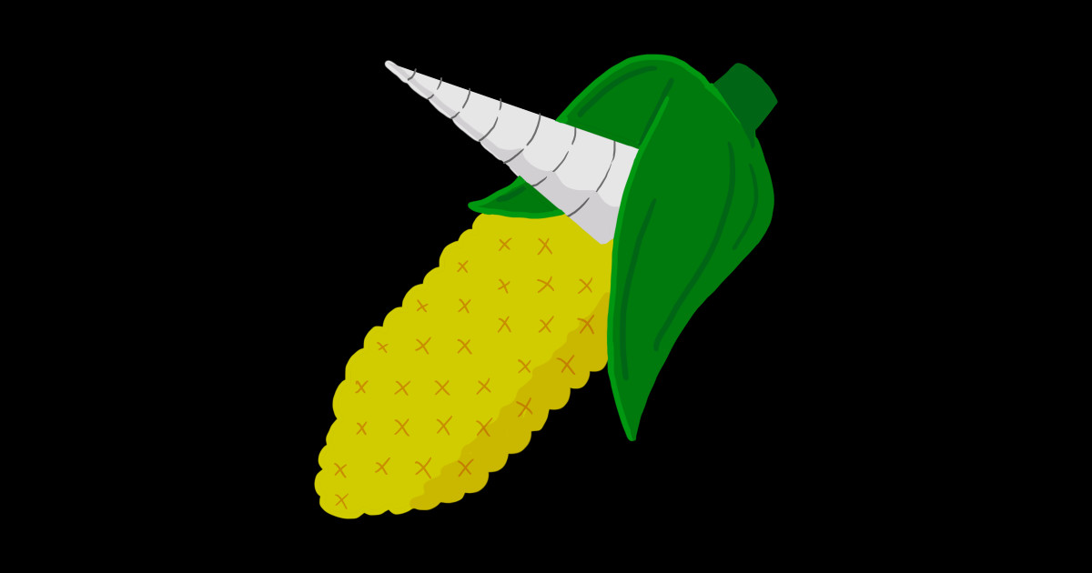 Corny Unicorn on the Cob - Unicorn - Sticker | TeePublic