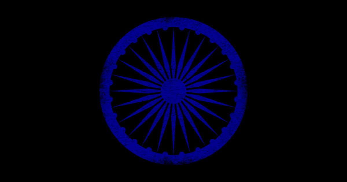 Ashoka Chakra India Flag Vintage - India - Sticker | TeePublic