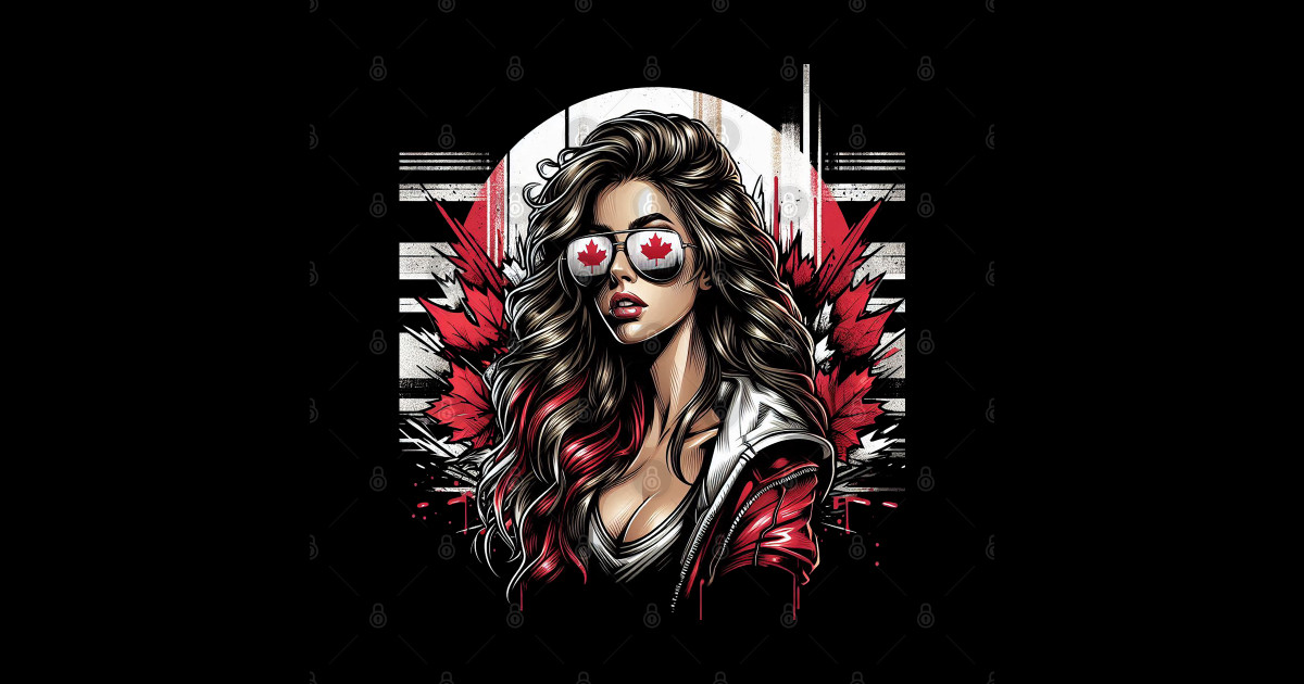 Canadian Lady - Canadian Pride - Sticker | TeePublic