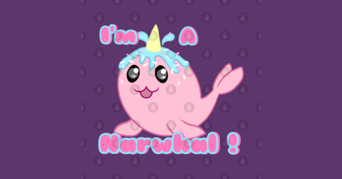 Pink Narwhal - Narwhal - Sticker | TeePublic