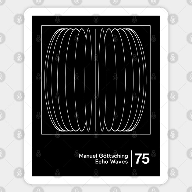 Echo Waves / Original Minimalist Graphic Design - Krautrock - Sticker ...
