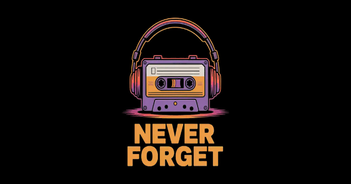 Never Forget 80s 90s Walkman Cassette Mixtape Player - Never Forget 80s ...