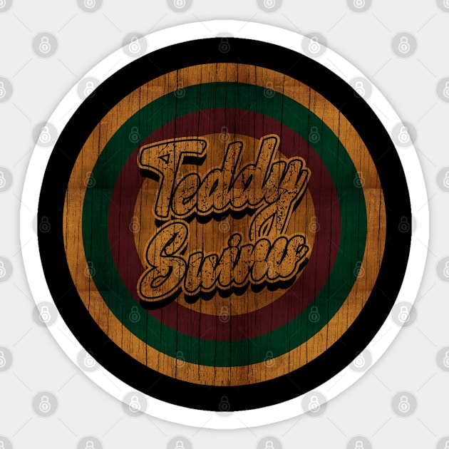 Circle Retro Teddy Swims - Teddy Swims - Sticker | TeePublic