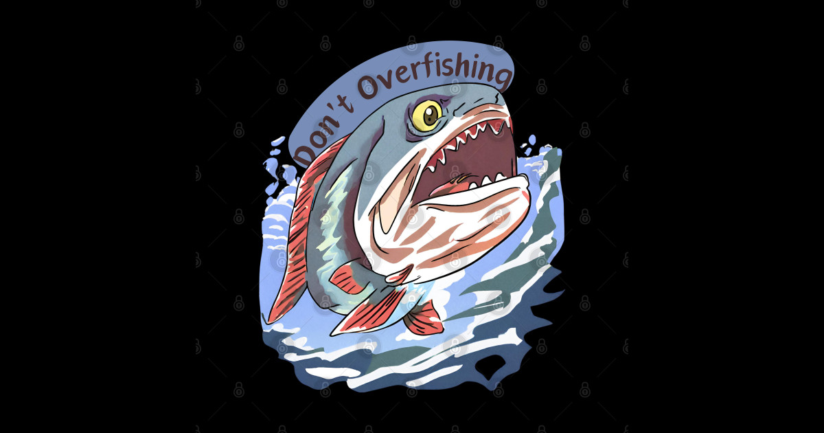 Stop overfishing - Fishing Lover - Sticker | TeePublic