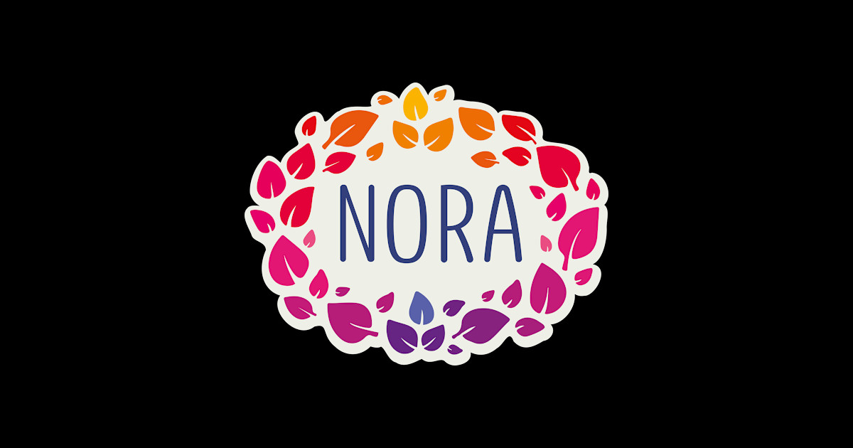 Nora name with colorful leaves - Nora - Posters and Art Prints | TeePublic