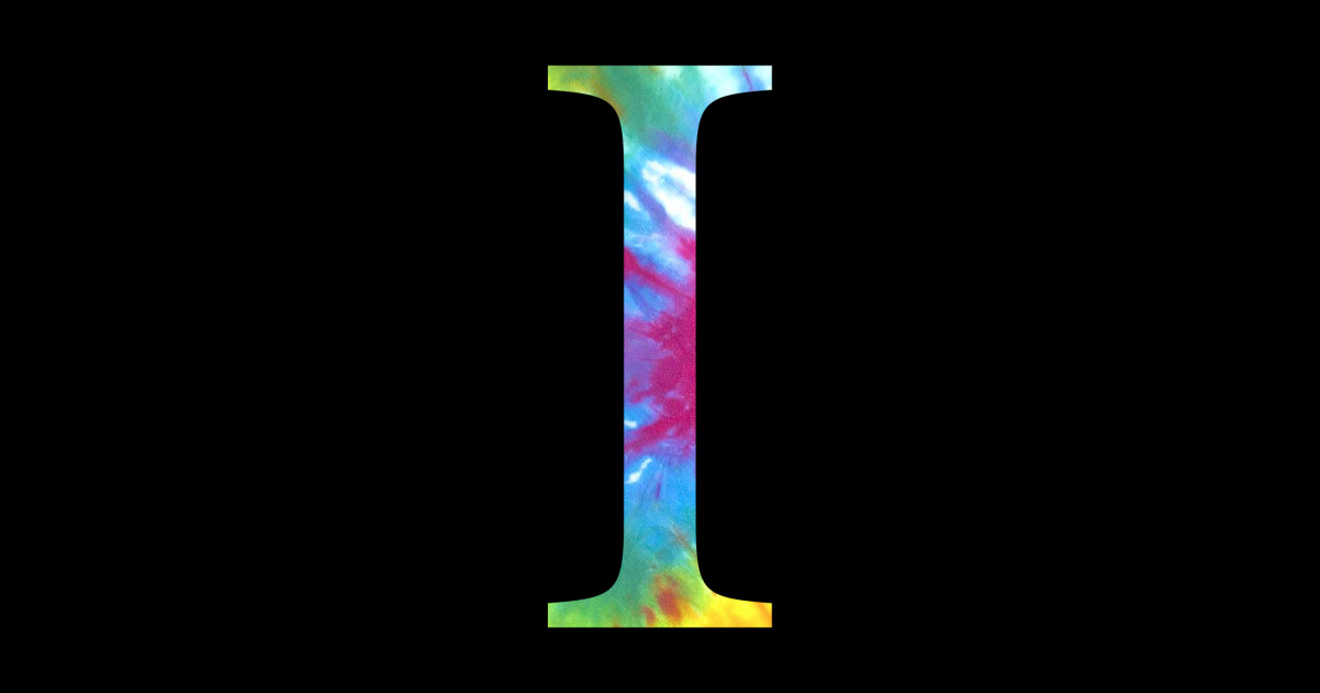 Tie Dye I - Initial I - Sticker | TeePublic
