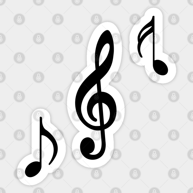 Musical Notes - Musical Notes - Sticker | TeePublic