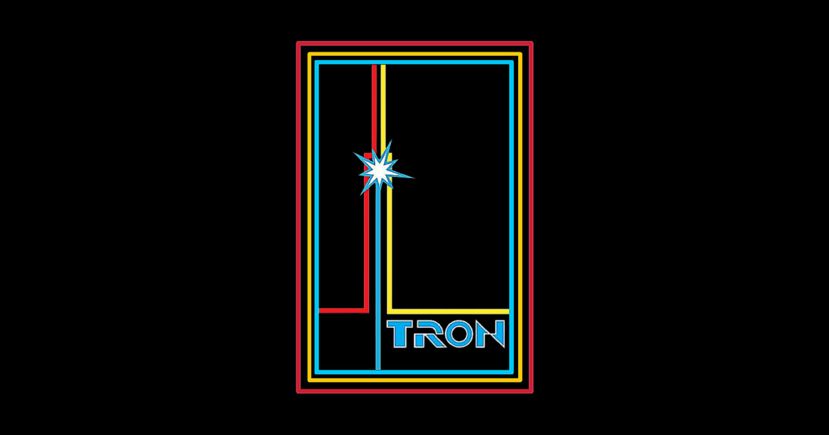 tron and three color line mark - Tron - Sticker | TeePublic