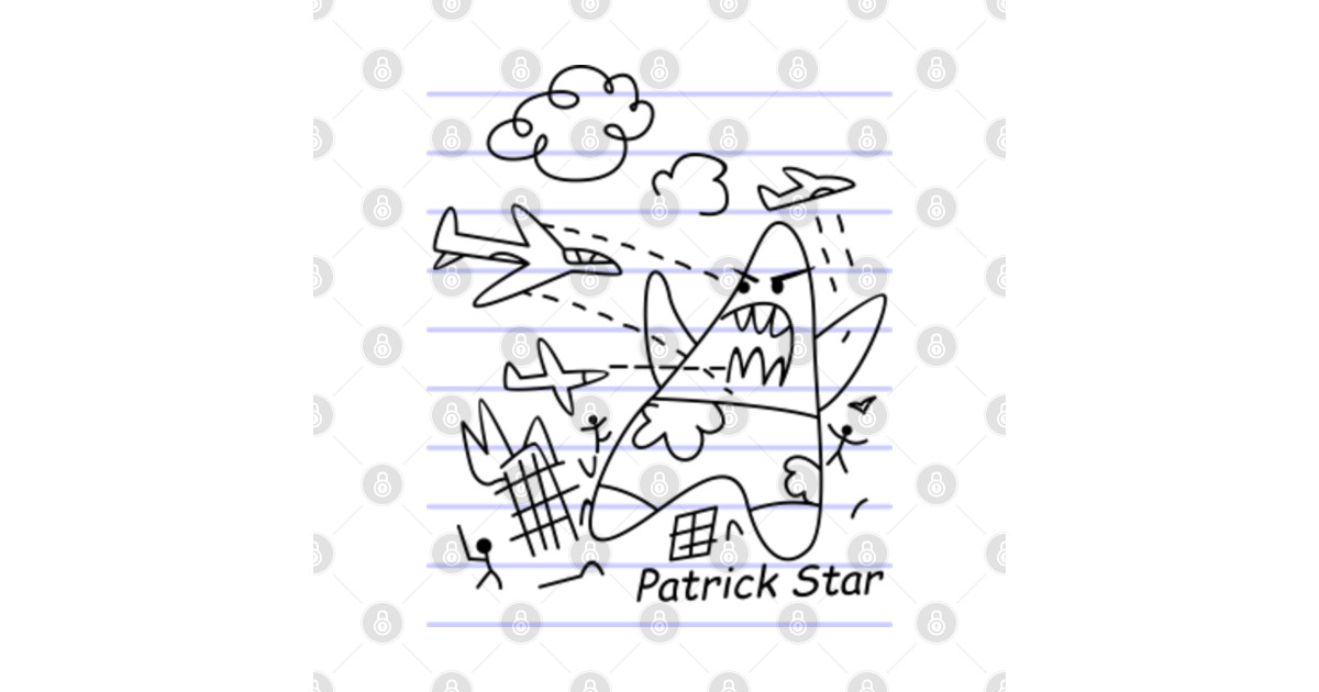 Patrick Star Signature - Patrick Star - Crewneck Sweatshirt | TeePublic