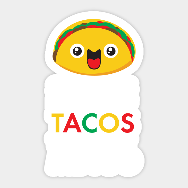 Cute Kawaii Taco Emoji Cinco de Mayo Funny Tace Foodie Mexican Food ...