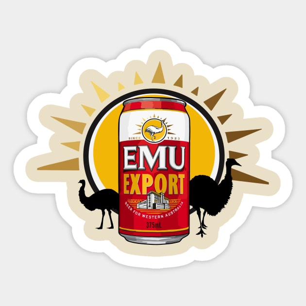 Emu Export Beer - Beer - Sticker | TeePublic