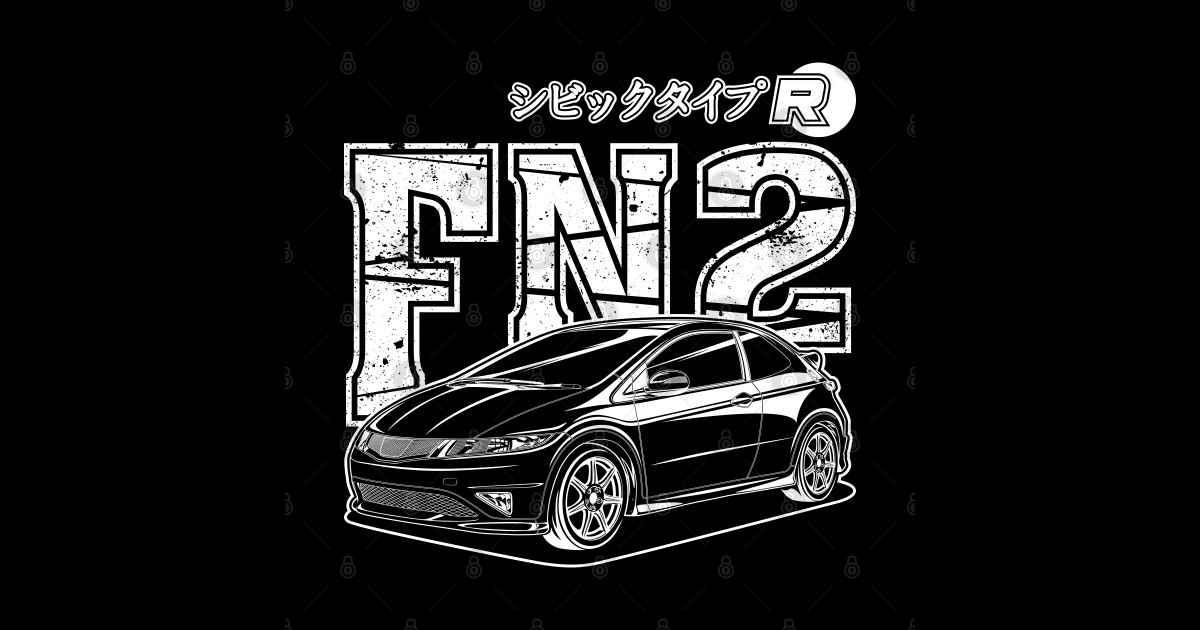 Civic Type R FN2 - White Print - Civic Type R - Sticker | TeePublic