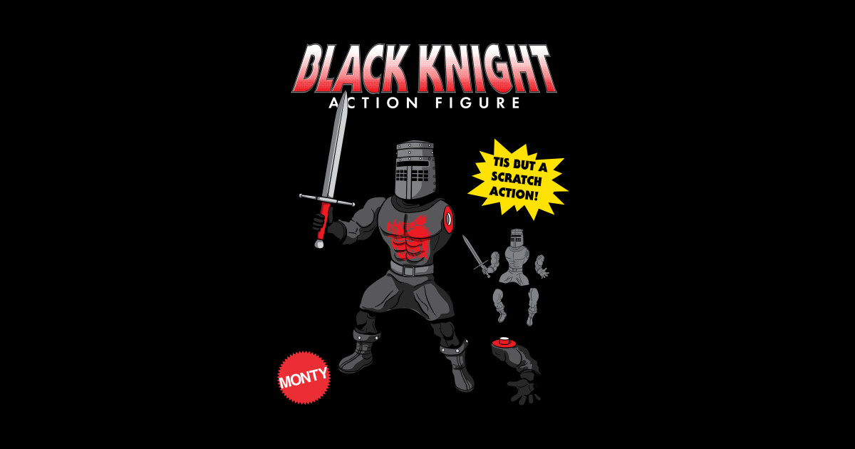 Black Knight Action Figure - Black Knight - Sticker | TeePublic