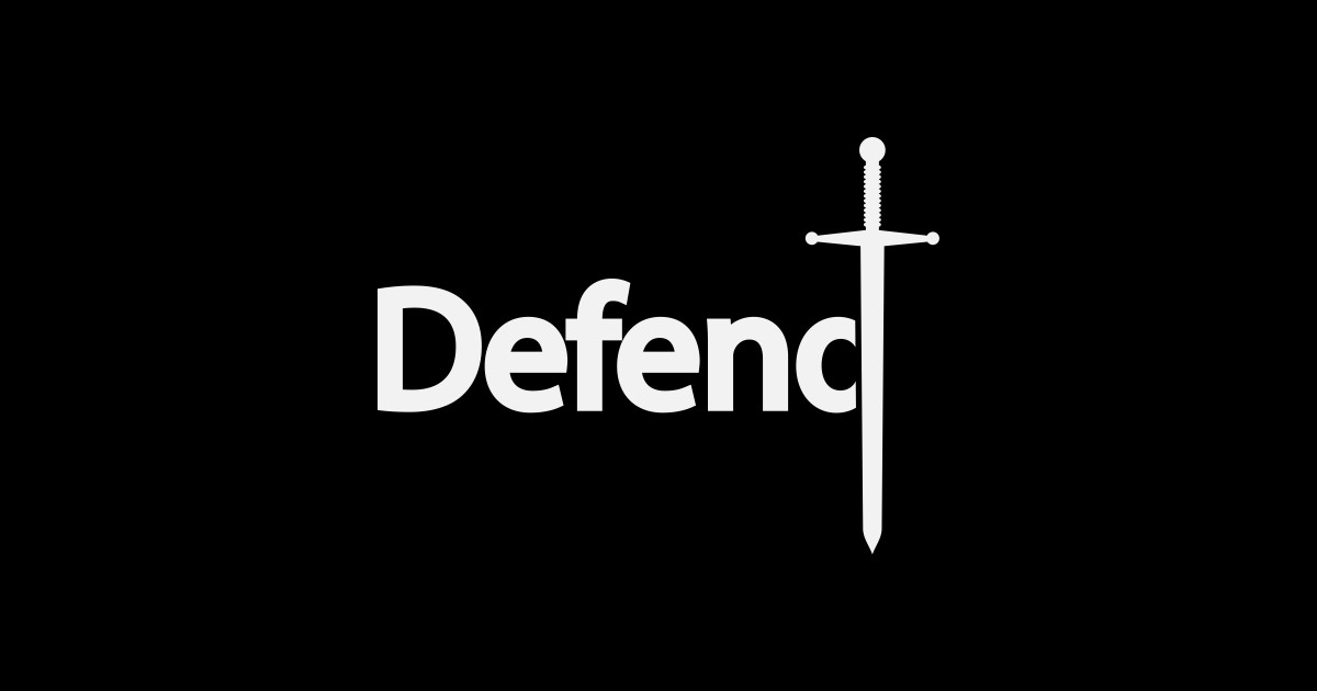 Defend defending one word typography design - Defend Defending One Word ...