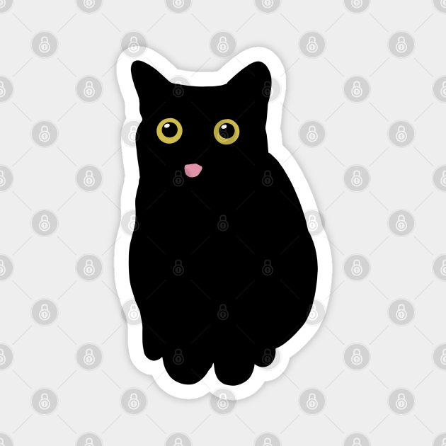 Black Cat Meme - Black Cat - Magnet | TeePublic