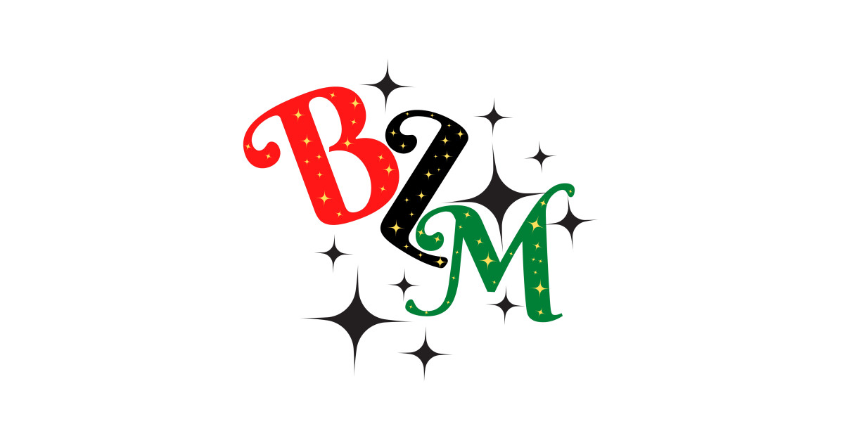 typography, outlined letters with bright star details, BLM movement ...