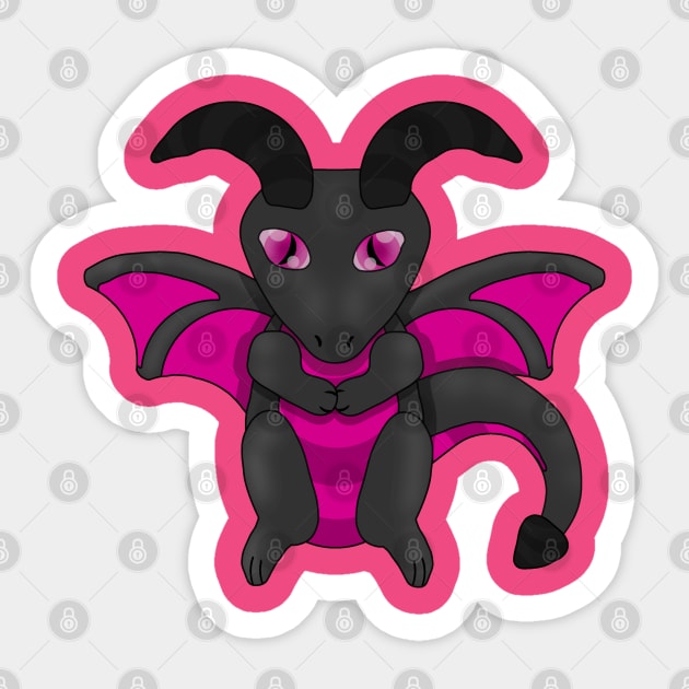 cute pink dragon - Dragon - Sticker | TeePublic