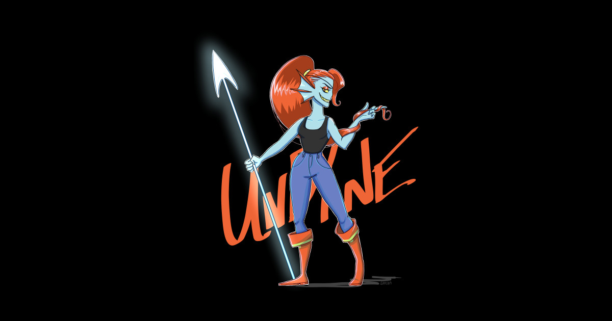 Undyne's Grafitti - Undyne - Sticker | TeePublic