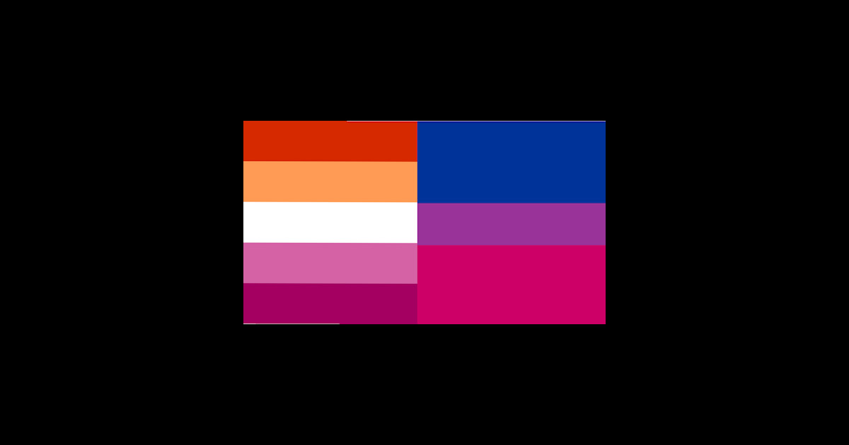 bisexual and lesbian flag - Pride - Sticker | TeePublic