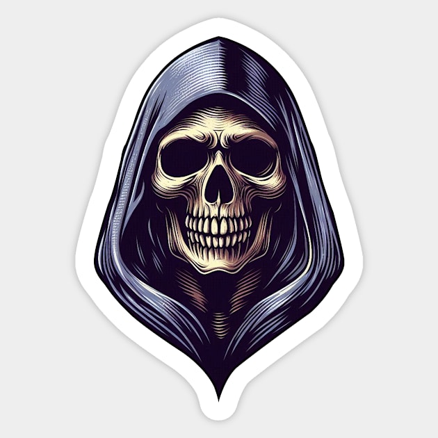 Grim reaper face - Grim Reaper Lover - Sticker | TeePublic