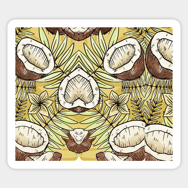 coconut pattern - Cute Coconut Pattern - Sticker | TeePublic