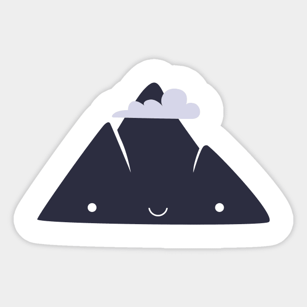 Smiling Mountain - Happy Mountains - Sticker | TeePublic
