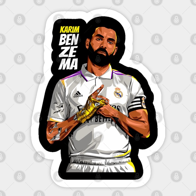 Karim Benzema as The Terminator - Football Player - Sticker | TeePublic