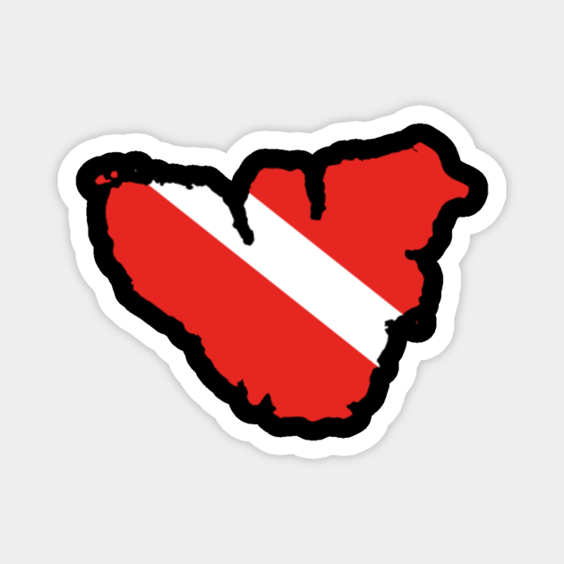 Moorea Island Scuba Diving Flag - Moorea - Magnet | TeePublic