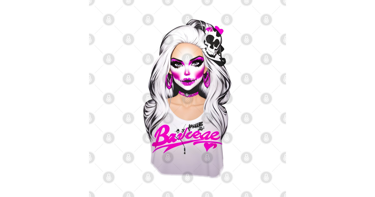 Skull Barbi Wavy Locks - Barbie - T-Shirt | TeePublic