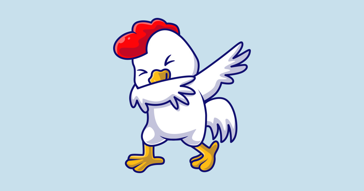 Cute Chicken Dabbing Pose Cartoon - Cute Chicken Dabbing Pose Cartoon ...