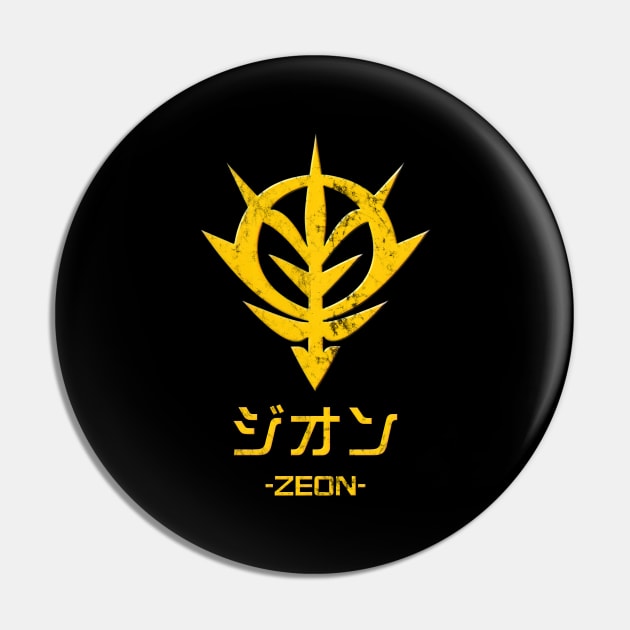 Zeon Gundam Sign - Mecha - Pin | TeePublic