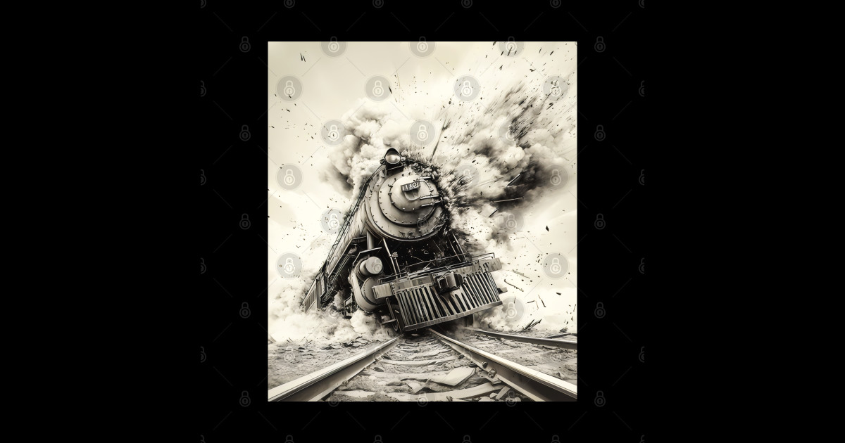 Train Wreck: American Train Wreck No. 2 - Train Wreck - Pin | TeePublic