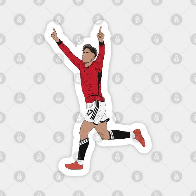 Alejandro Garnacho Goal Celebration - Garnacho - Magnet | TeePublic