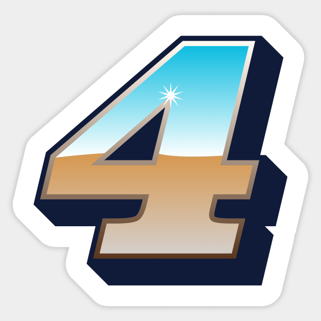 Chrome number 4 - Sticker - Sticker | TeePublic
