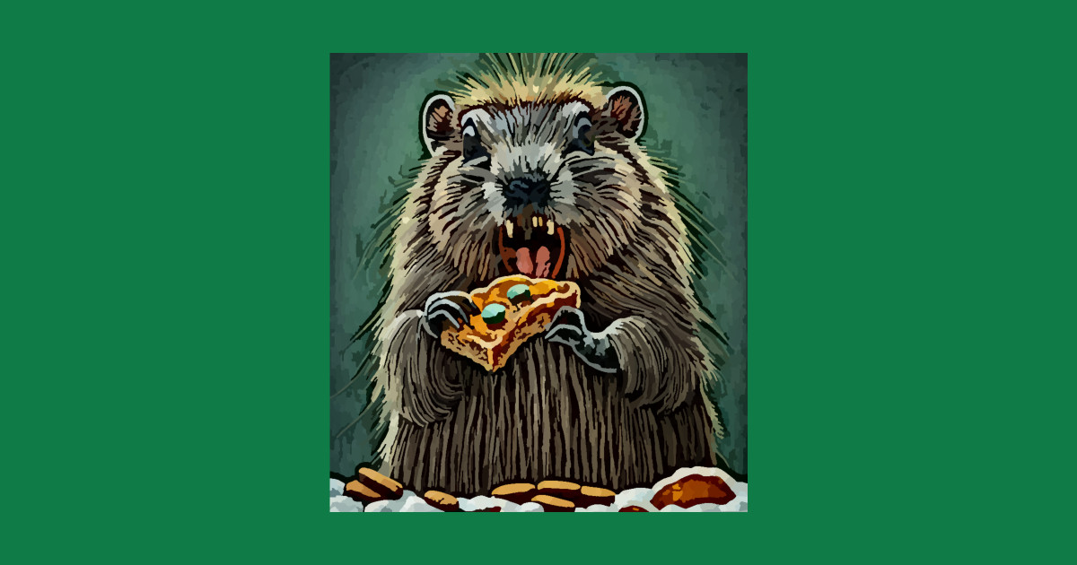 watercolor groundhog eating biscuit on Christmas - Watercolor - T-Shirt ...