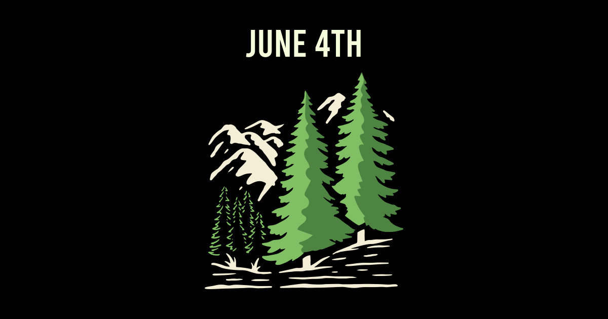 Forest Art June 4th 04 4 - June 4th - Sticker | TeePublic