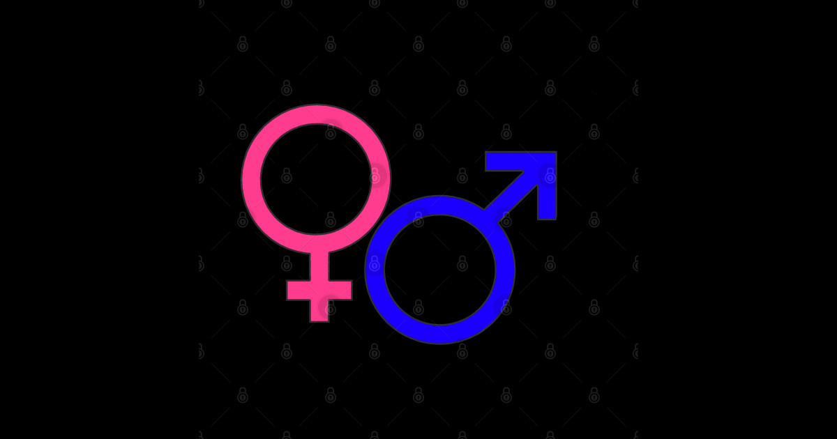 Male and Female Symbols - Gender Symbols - Sticker | TeePublic
