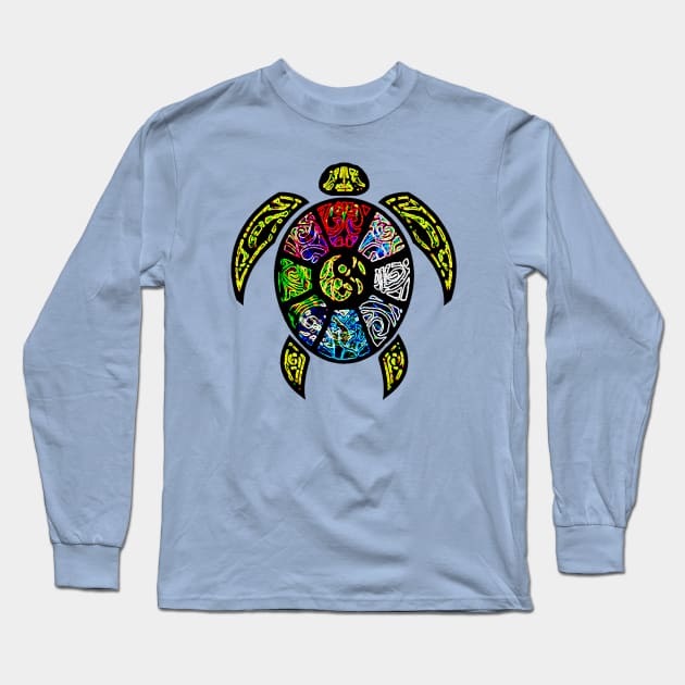 Turtle Bagua - Tribal Turtle - Long Sleeve T-Shirt | TeePublic