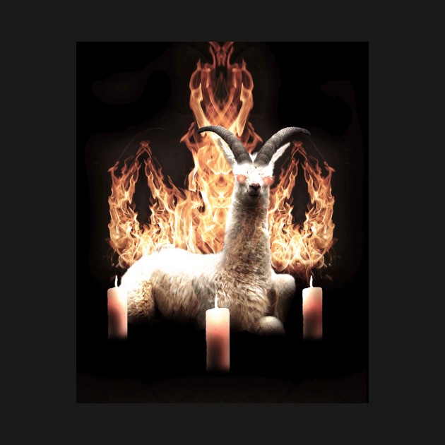 Demonic Demon Llama - Llama - T-Shirt | TeePublic