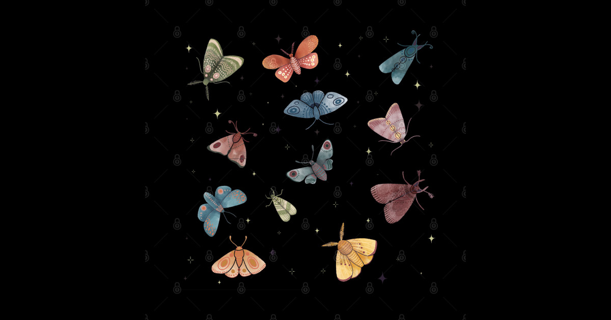 Magic Moths - Moth - Sticker | TeePublic