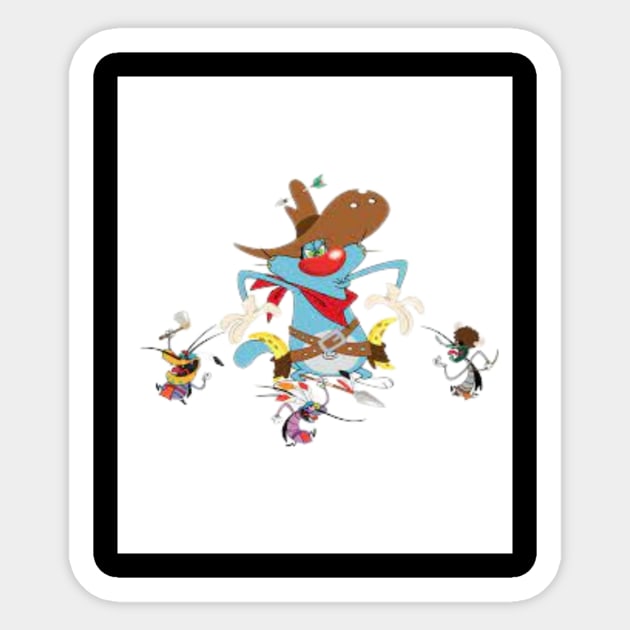 oggy-and-cockroaches - Oggy - Sticker | TeePublic