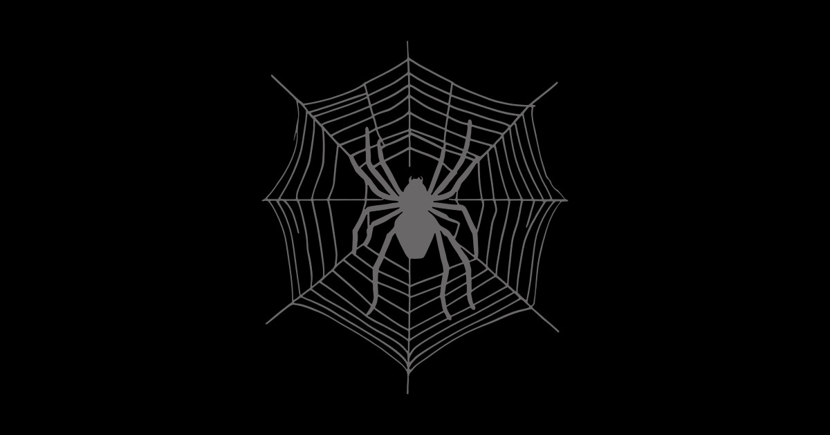 Spider in web cobweb outline design - Spider Web Halloween - Posters ...