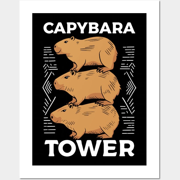 capybara tower - Capybara - Posters and Art Prints | TeePublic
