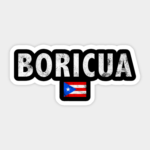 Boricua Pride Puerto Rico Flag Proud Puerto Rican - Boricua - Sticker ...