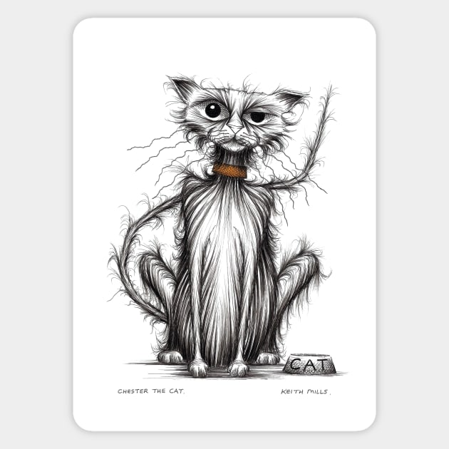 Chester the cat - Cat - Sticker | TeePublic