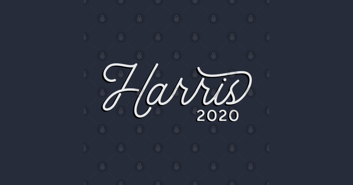 Kamala Harris 2020, monoline script text. Kamala For The People in this ...
