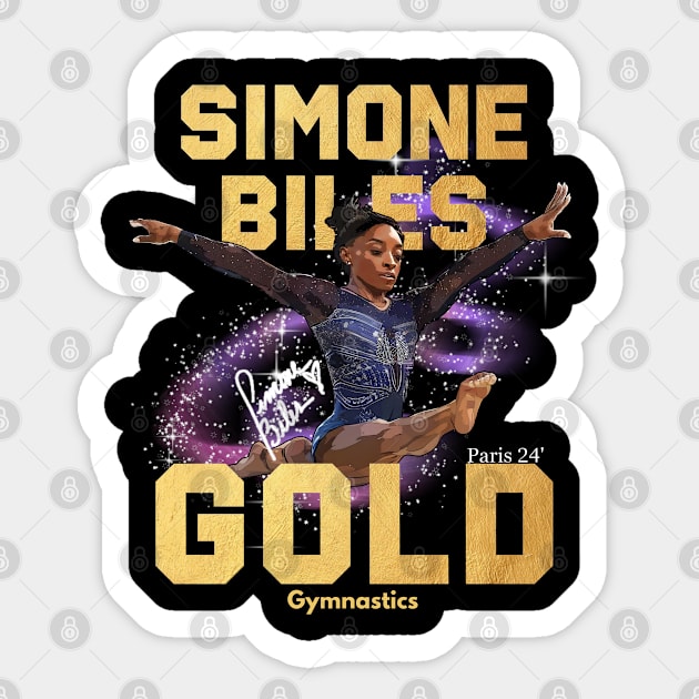 Simone Biles Gold medal Spark Paris 2024 Cartoon - Simone Biles ...